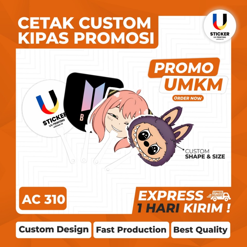 Custom Hand Fan Promotion Campaign Product 15 cm | Shopee Malaysia