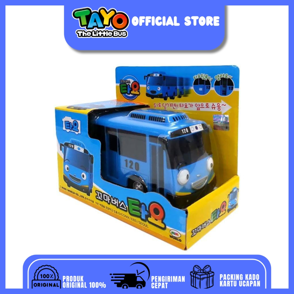 Tayo The Little Bus 217001 Tayo Pullback - Original Children's Toy ...
