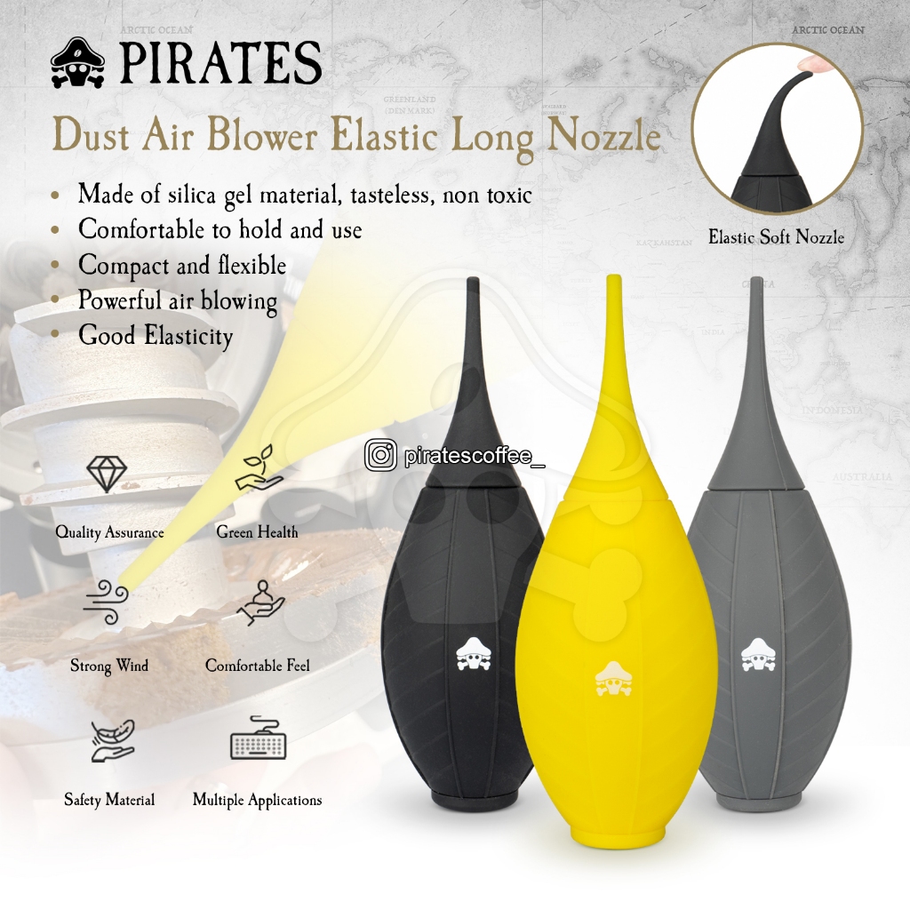 Pirates Dust Air Blower Elastic Long Nozzle Pump Cleaner Rubber ...