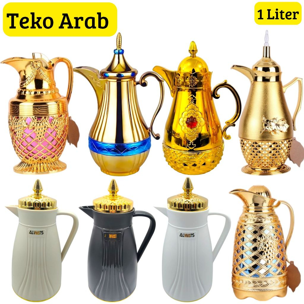 TERMOS Arabic Teapot 1 Liter Vacuum Flask / Arabic Thermos for Zamzam ...