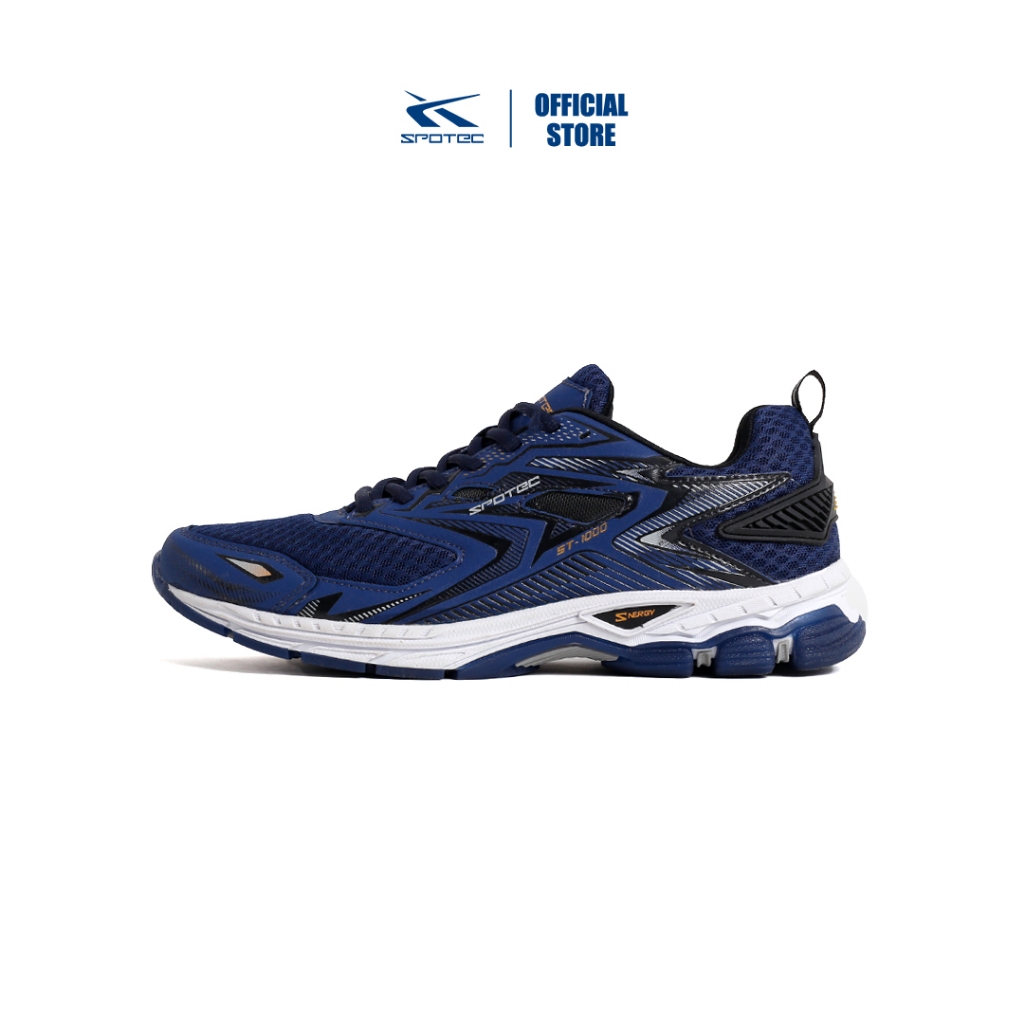 Spotec Running Atlas Men's Women's Running Shoes - Dark Blue Gold ...