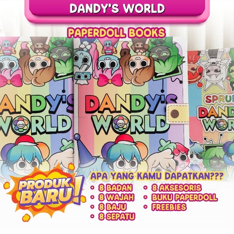 Sprunki DANDYS WORLD PAPERDOLL BOOKS PAPER TOYS | Shopee Malaysia