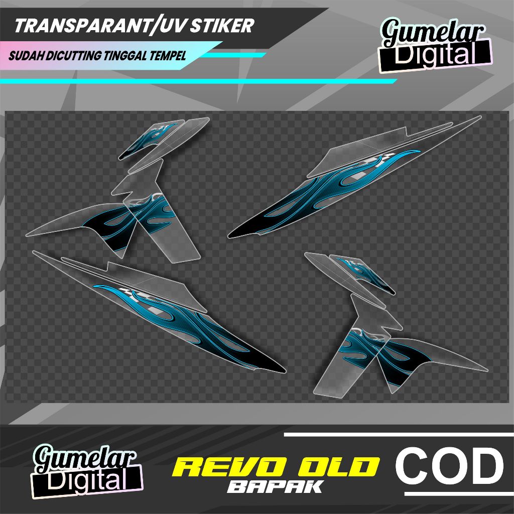 Transparent STRIPPING HONDA REVO OLD API LIVERY SS BLUE V2 UV VIRAL ...