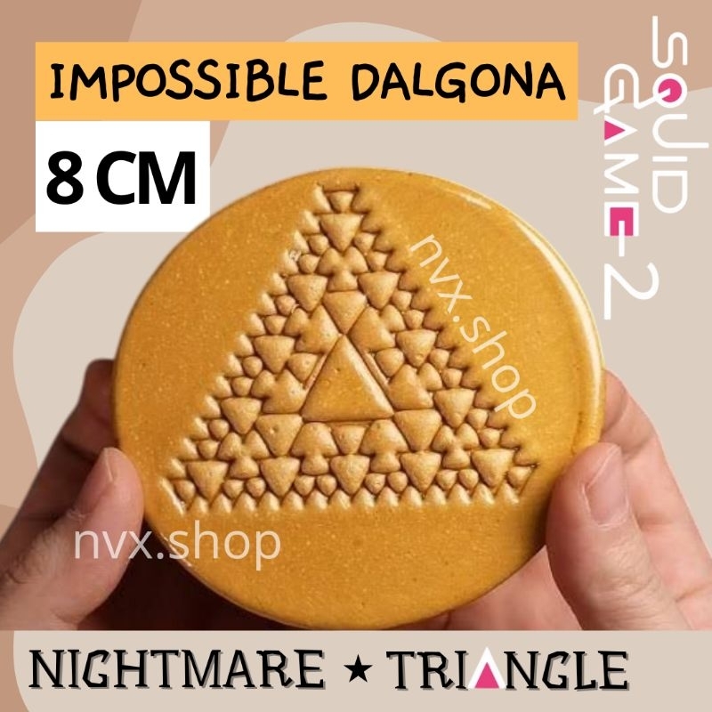 Dalgona Candy 8CM NIGHTMARE TRIANGLE TRIANGLE Squid Game Season 3 Monalisa | Shopee Malaysia