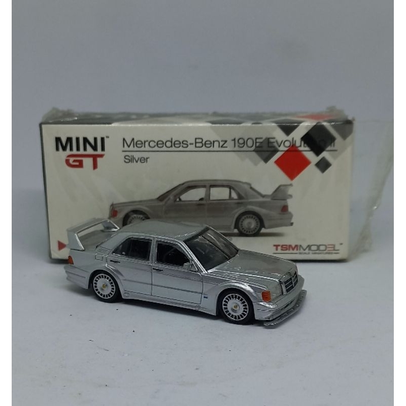 Minigt mini gt mercedes benz 190e evolution II silver loose diecast 1/ ...