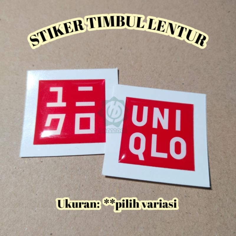 Uniqlo logo flexible embossed sticker | Shopee Malaysia