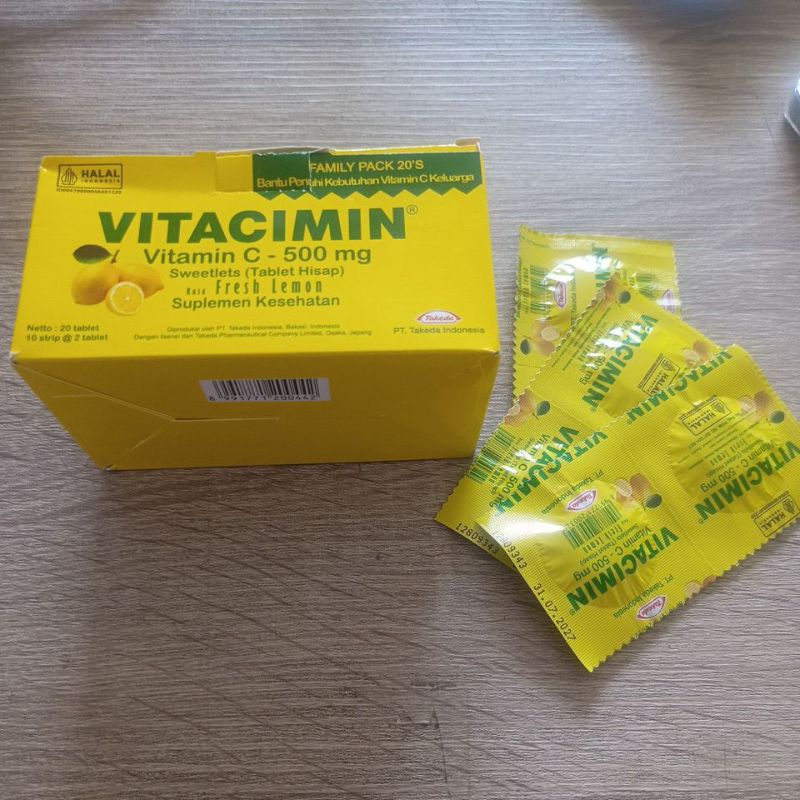 Vitacimin Vitamin C 500mg Sweetlets Family Pack Suction Tablets ...