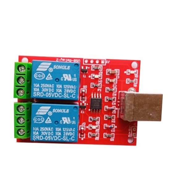 Usb-b Female HID to Relay 5V 2CH | Module 2 Channel 10A AC 220V 250V DC ...