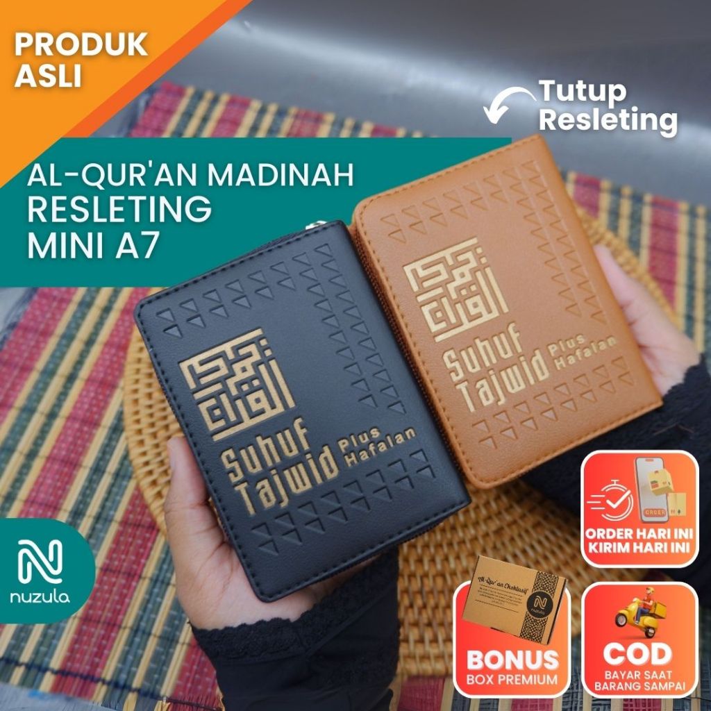 Al-Qur'an Madinah A7 Mini Zipper - Al-Quran Pocket Travel 30 Juz Color ...