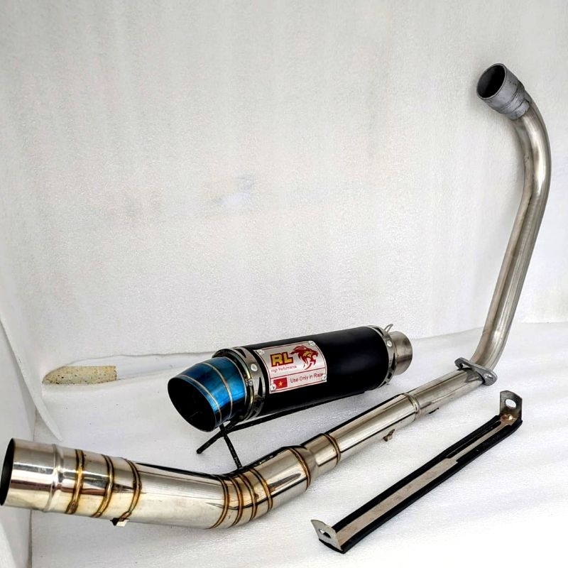 Red LEO EKZOS 32MM Manifold exhaust for Y15 Y15ZR LC 135 V1/V2 suzuki ...