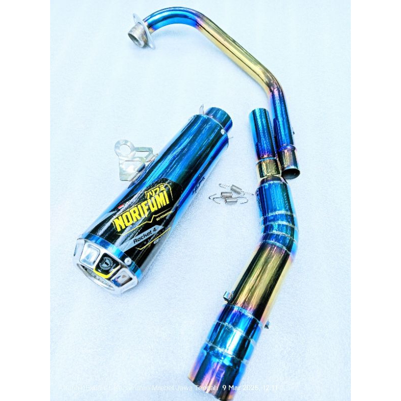 Norifumi Exhaust pipe Blue Purple TMX 155 Bajaj CT100/125 YTX Skygo RS ...
