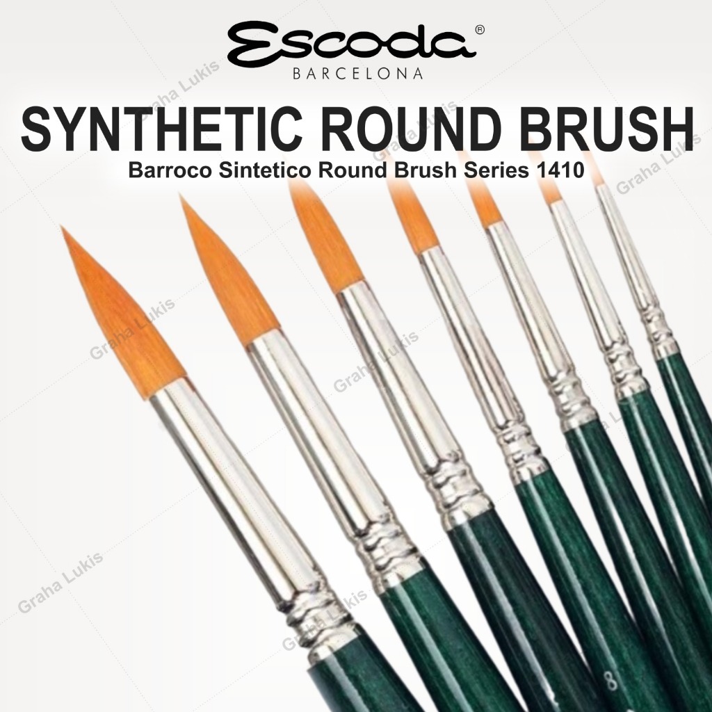 Escoda BARROCO Synthetic Round Brush Series 1410 | Shopee Malaysia