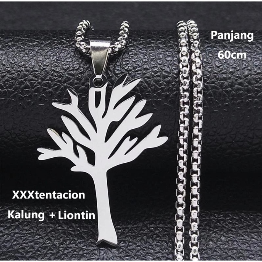 Xxxtentacion leafless tree of live necklace Titanium Stainless poison ...