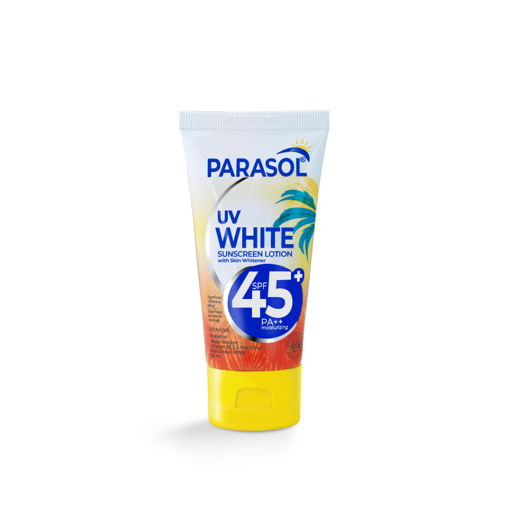 Parasol UV WHITE SUNCREEN LOTION SPF 45+ PA++ 50ML | Shopee Malaysia