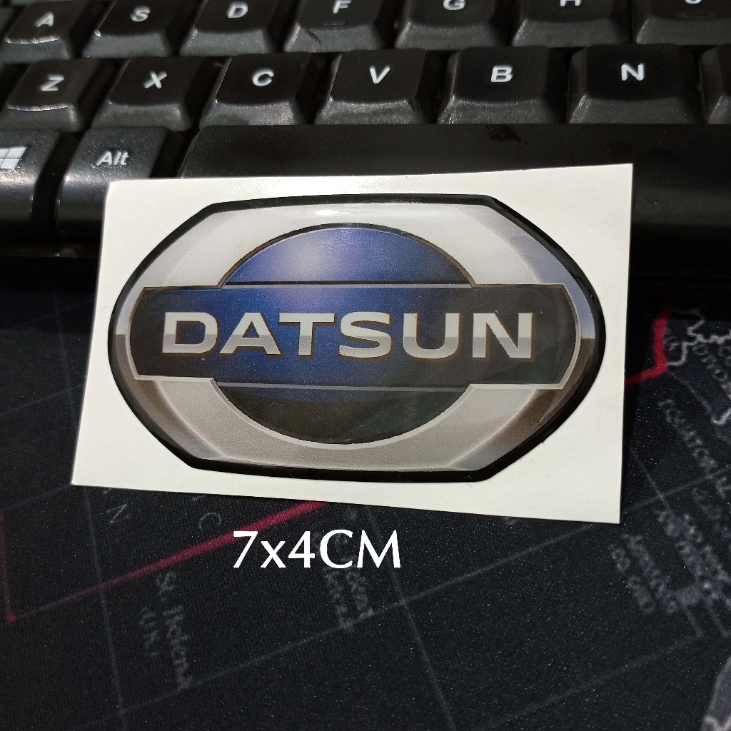 Datsun CAR Resin Embossed Sticker Small 3D Lycal Logo Sticker Unit ...
