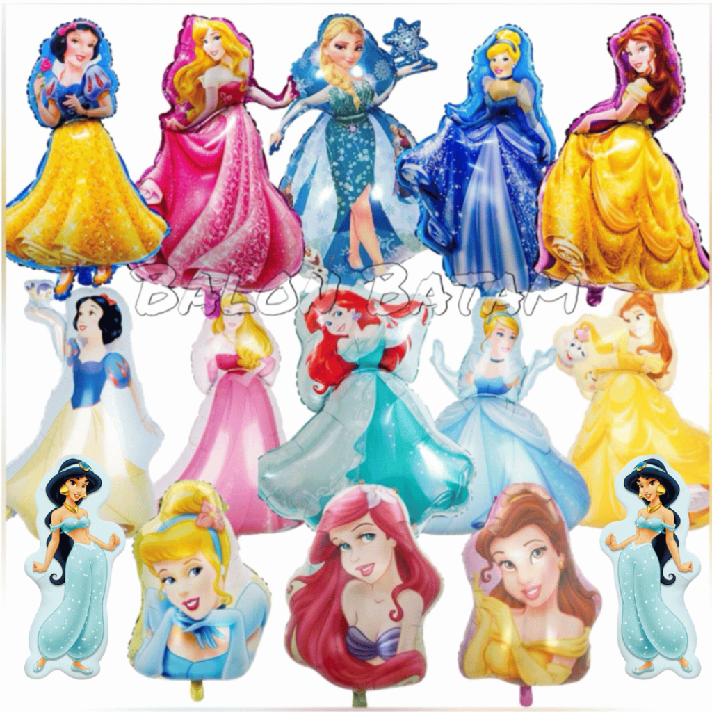 Jumbo foil balloons Princess Cinderella Bella Elsa Snow white Aurora ...