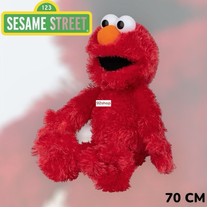 MATA Sesame Street original 70 CM large elmo doll ️| Elmo sesame street doll | Hard eyes elmo ...