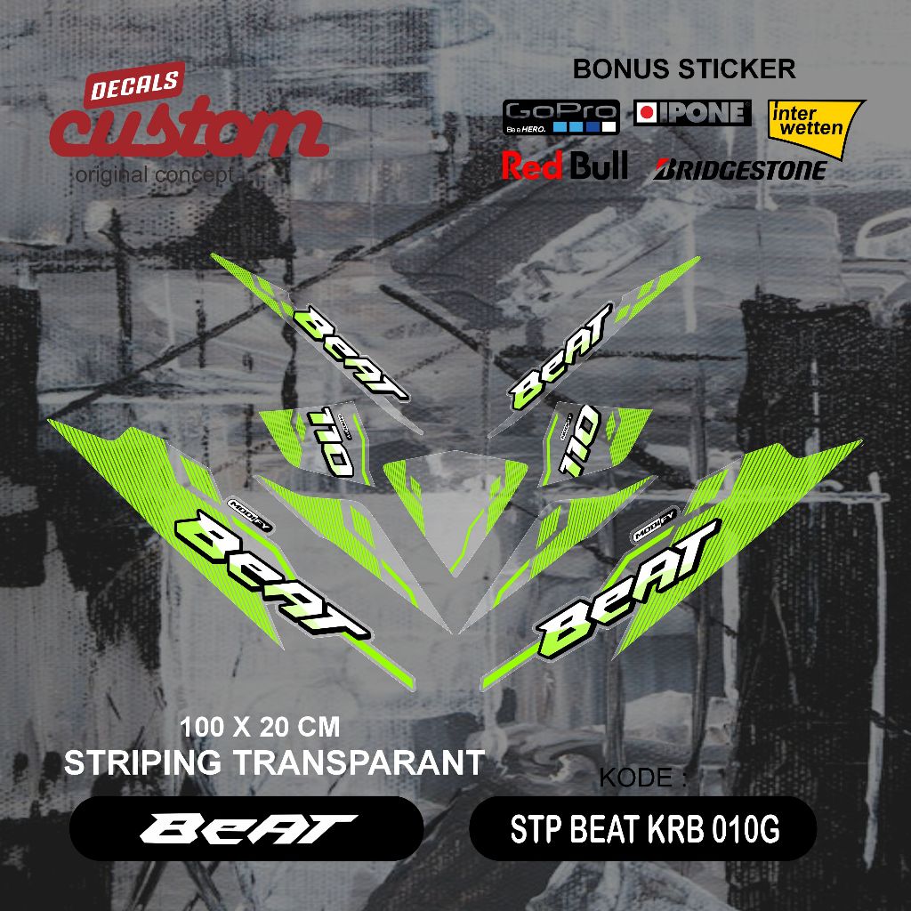 Honda beat 110 carburetor transparent sticker, old beat uv transparent ...