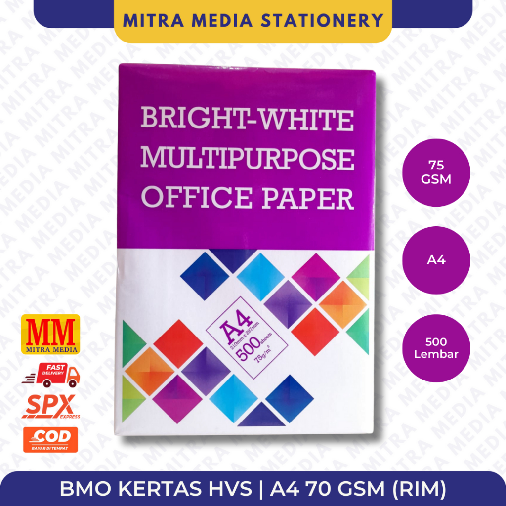 BMO HVS A4 F4 Paper 75gr / 75 GSM Photocopy Paper (RIM) | Shopee Malaysia