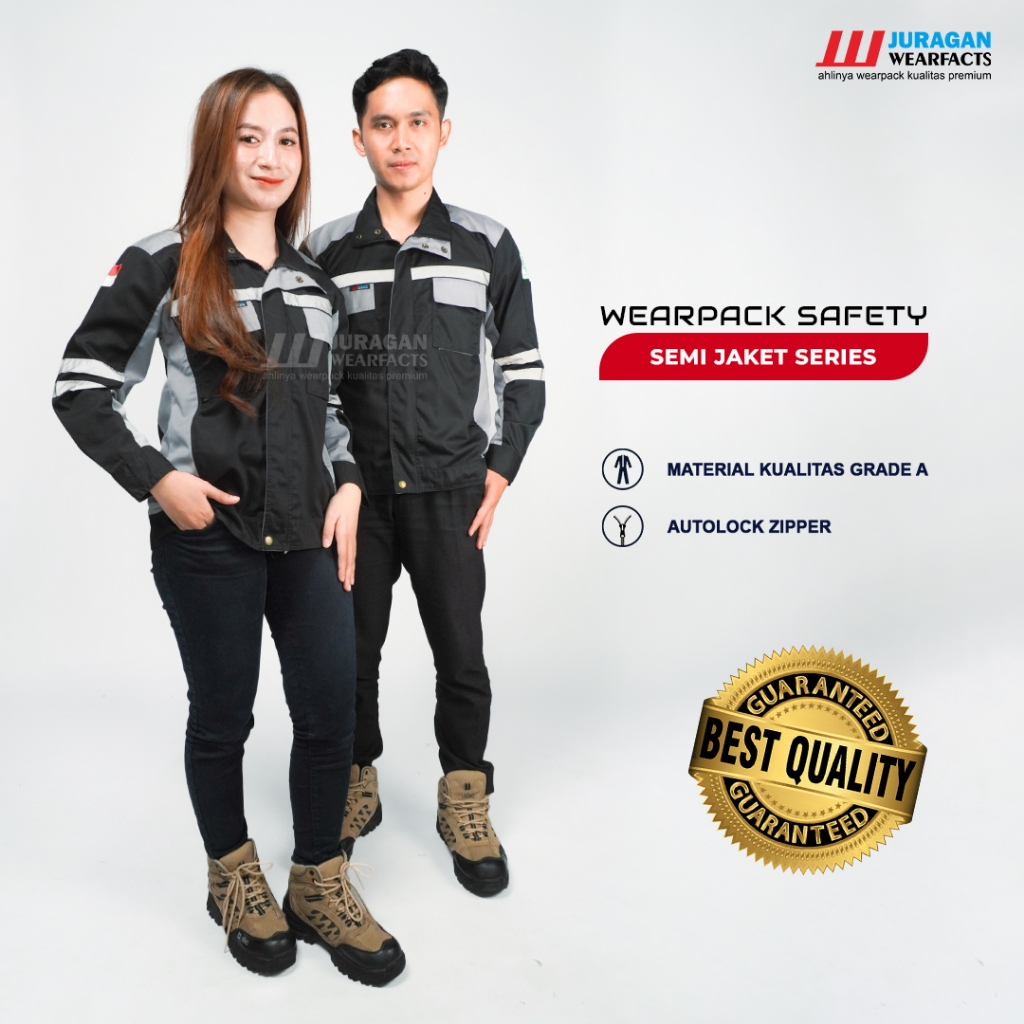 Juragan Wearfacts - Work Wearpack, Semi-jacket Model, Black and Gray ...