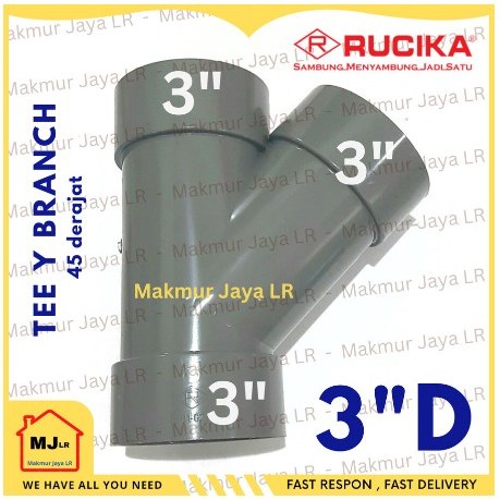 Tee Y Branch 3" 3 inch D RUCIKA PVC Tee Y 45 degrees T way TY Branch ...