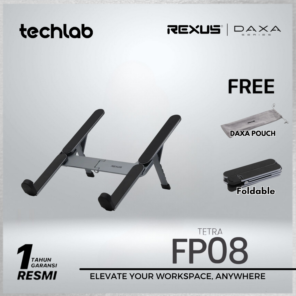 Rexus Tetra FP08 / FP-08 Compact Aluminum Laptop Stand | Shopee Malaysia