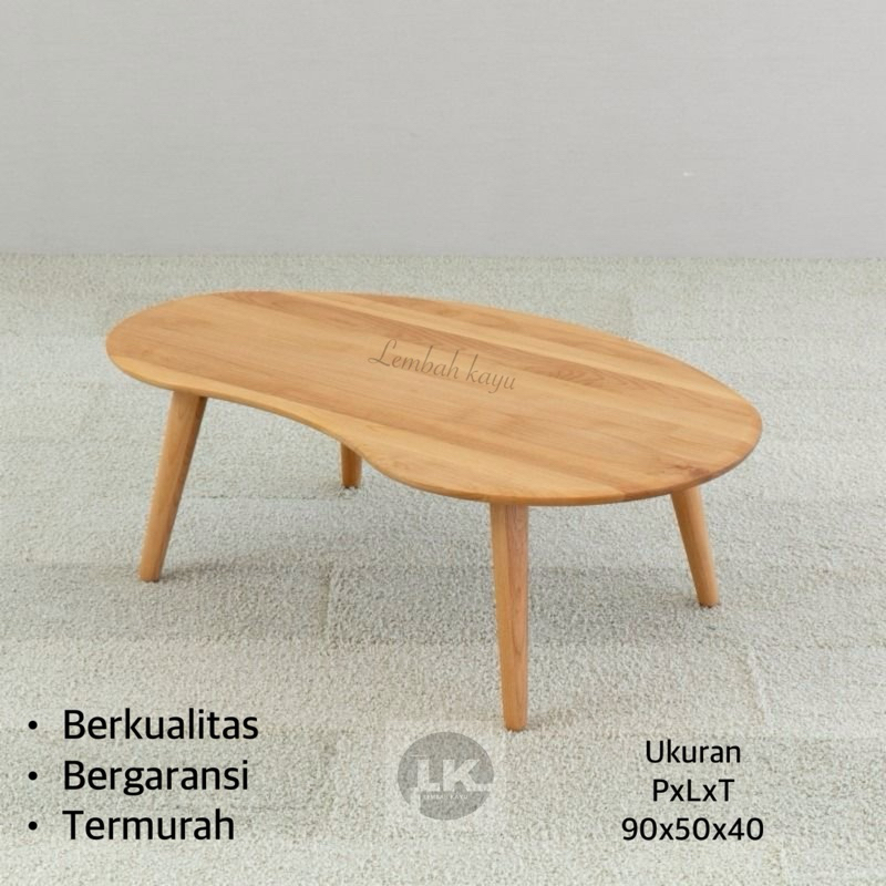 KAYU Minimalist table, aesthetic guest table, mahogany wood | Shopee ...