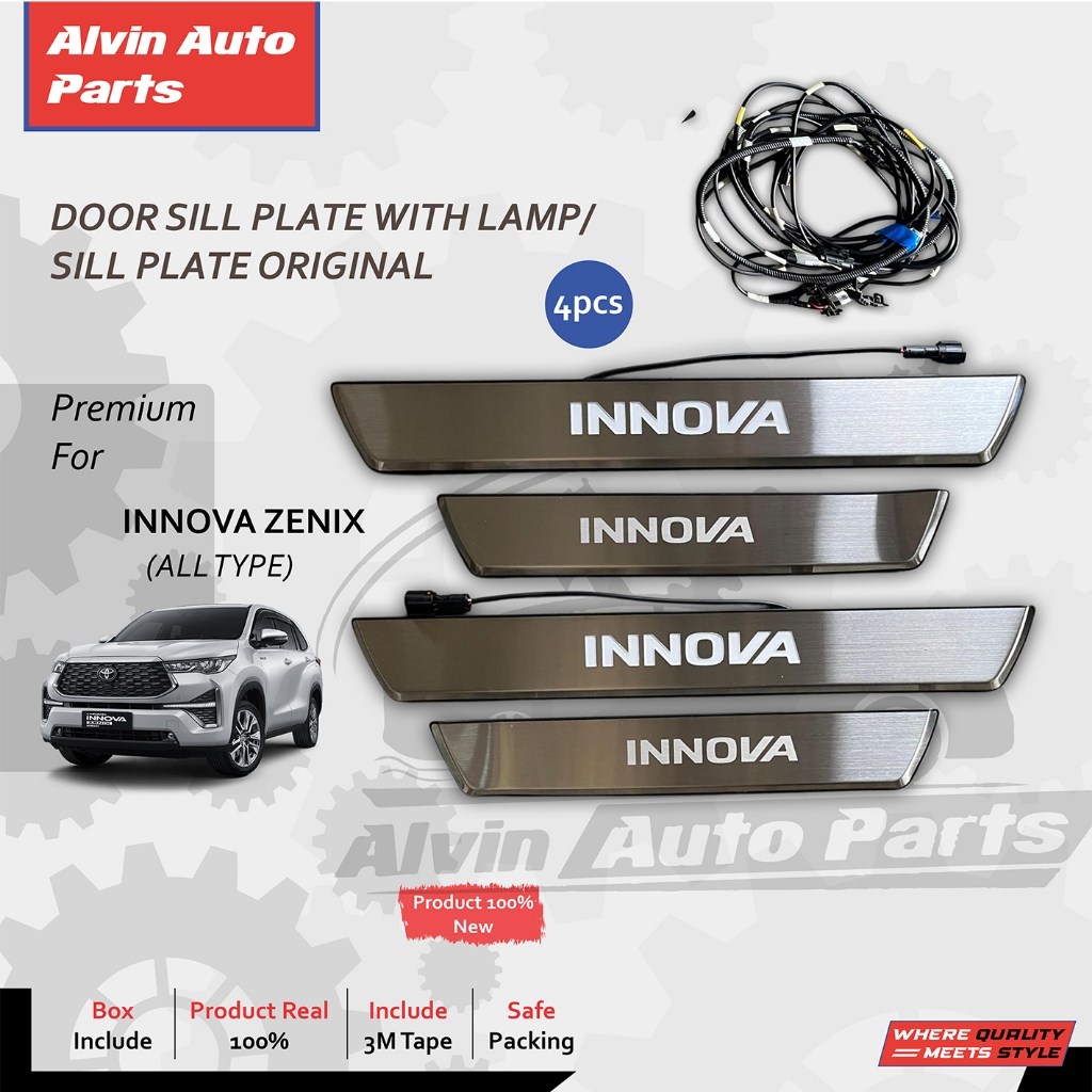 Door SILL PLATE INNOVA ZENIX ORIGINAL W/LAMP / SIDE SILL PLATE ORIGINAL ...