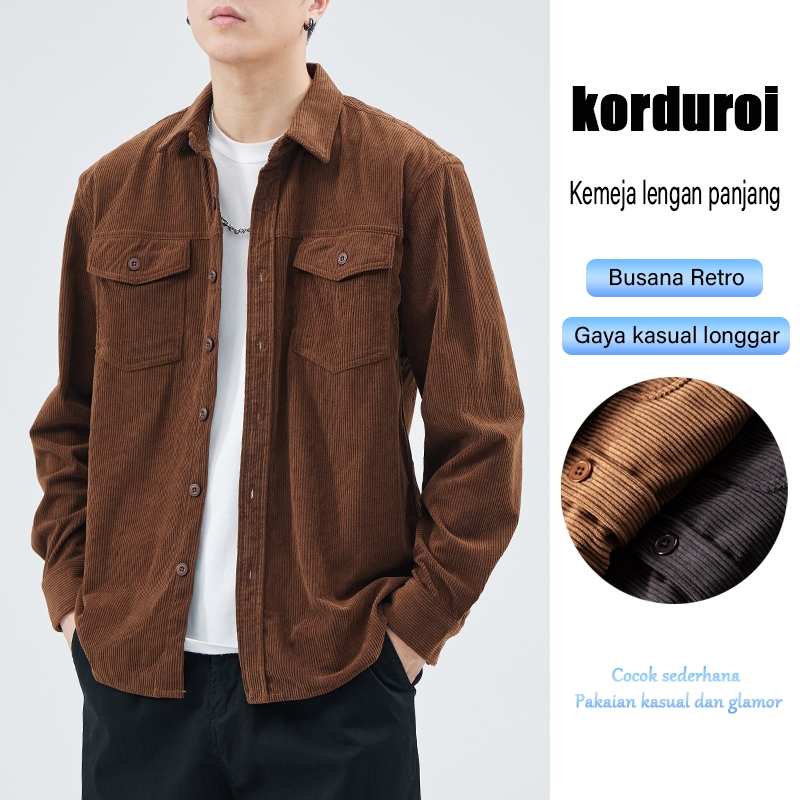 Men's jumbo outer corduroy jacket men's casual corduroy jacket men's ...