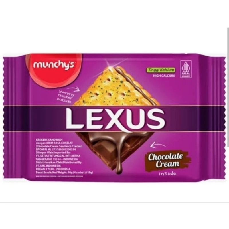 MUNCHY'S LEXUS CHOCOLATE CREAM BISCUITS 76GR | Shopee Malaysia
