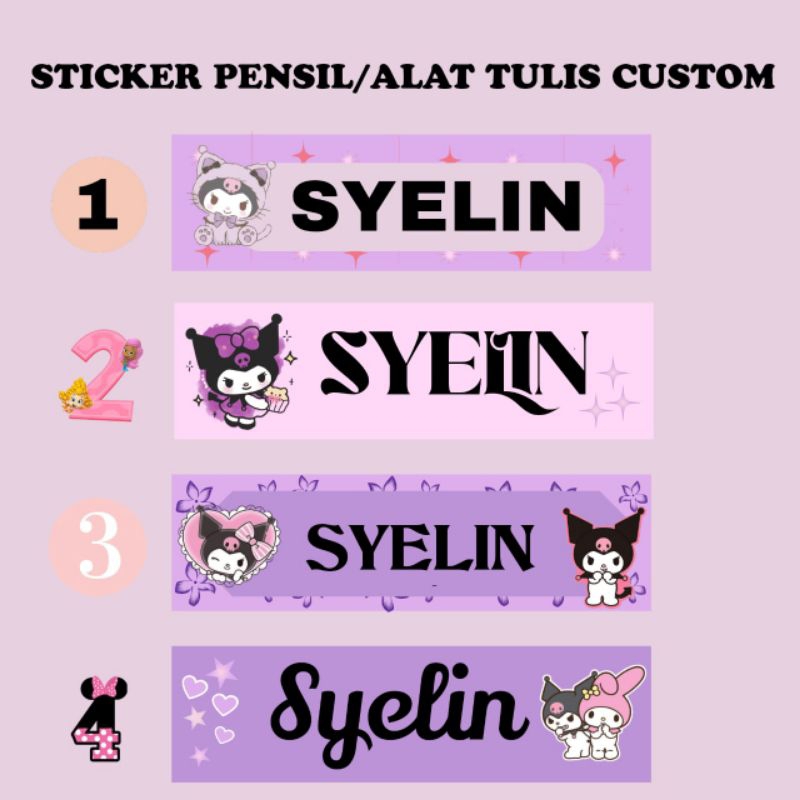 (CONTAINS 50 PCS) ALREADY HAS GLUE STICKER LABEL PENCIL SCHOOL ...