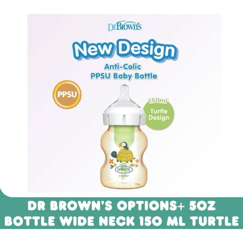 DR BROWNS PPSU OPTIONS PLUS WIDE NECK DECO BOTTLE 150ML | Shopee Malaysia