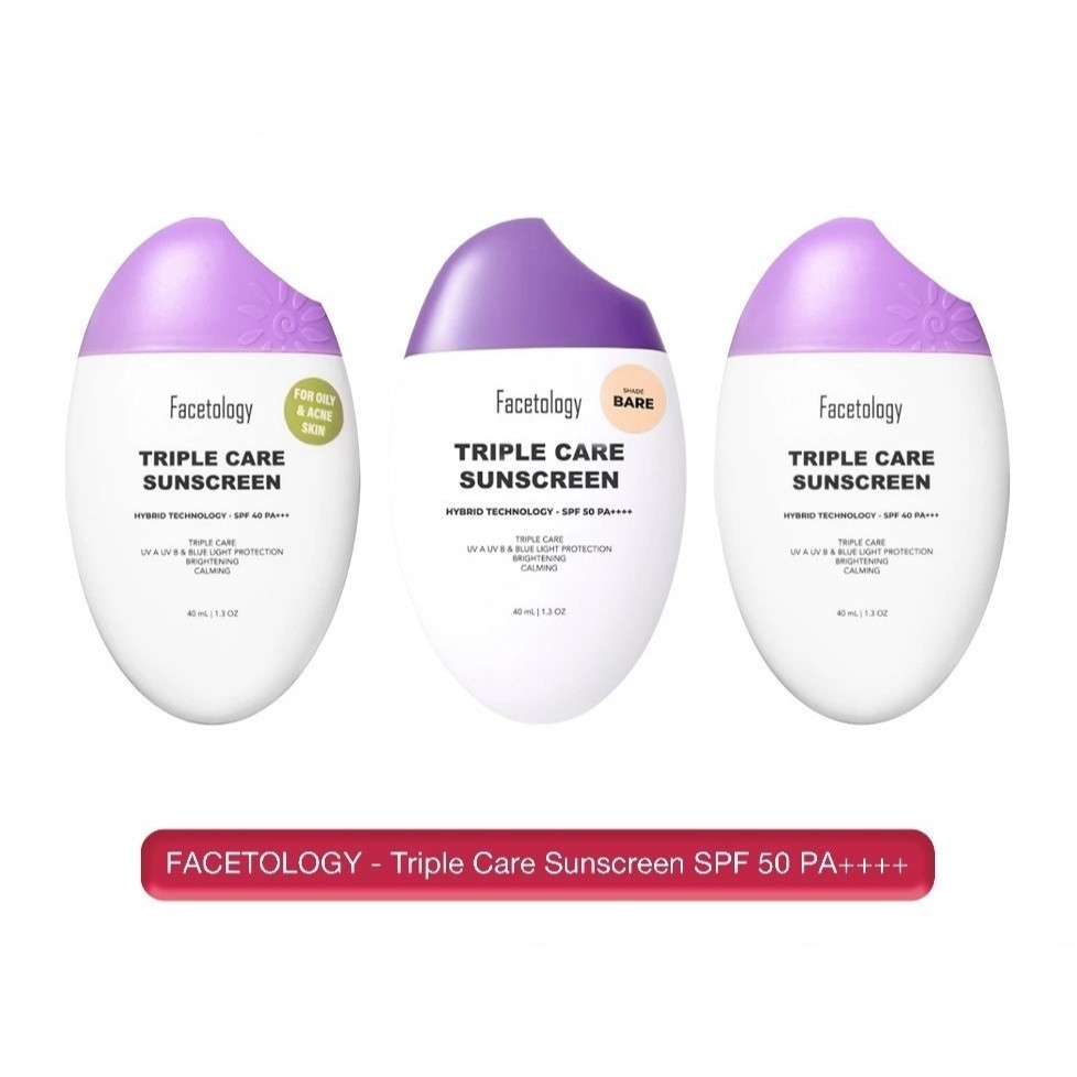 Facetology Triple Care Sunscreen Series SPF 40+ PA+++ / Sunscreen - FIT ...