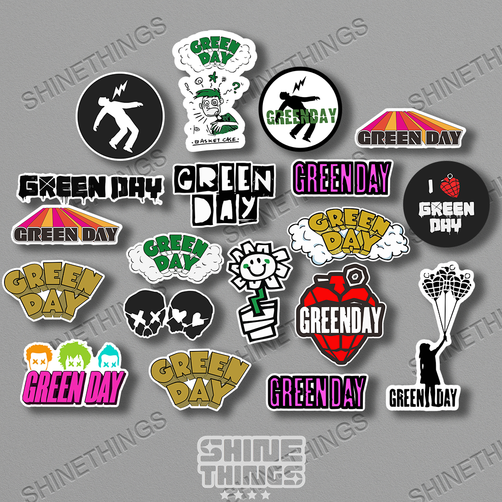 Green Day band Sticker || Greenday music sticker for laptop helmet ...