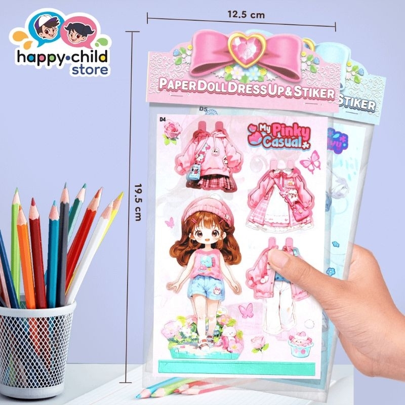 1 Sachet PAPER DOLL DRESS UP & STICKER | Shopee Malaysia