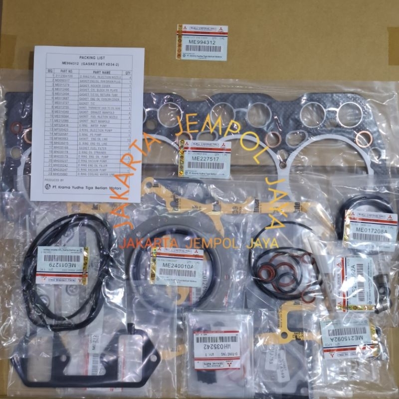PACKING SET PS125T TURBO CANTER 4D34T / GASKET ENGINE FULL SET PS TURBO ...