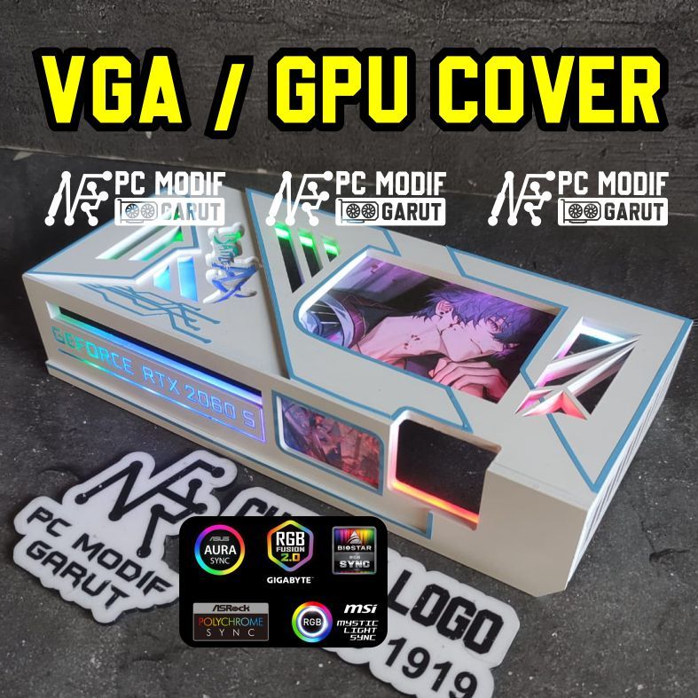 GPU COVER VGA ANIME EDITION CUSTOM ARGB LED LOGO | Shopee Malaysia