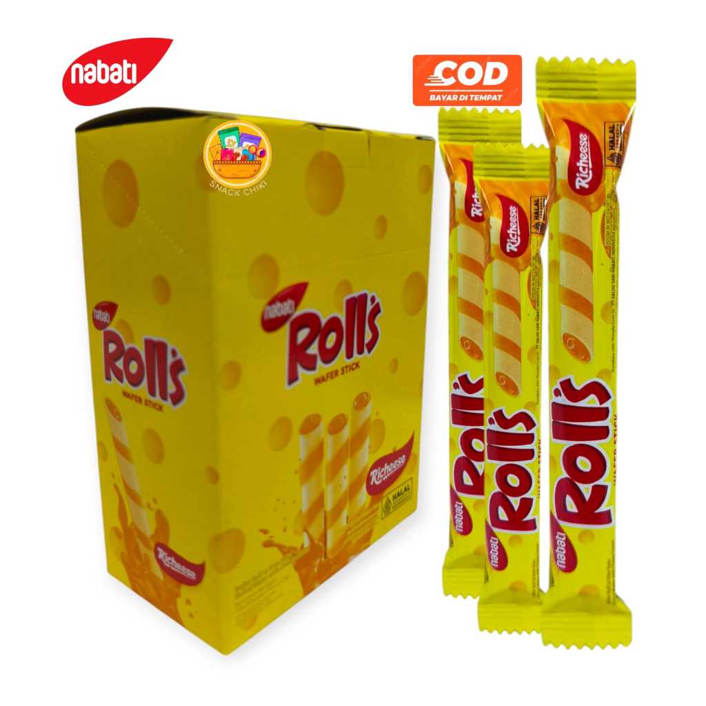NABATI ROLLS WAFER STICK CHEESE FLAVOR 1 BOX 20 PCS | Shopee Malaysia