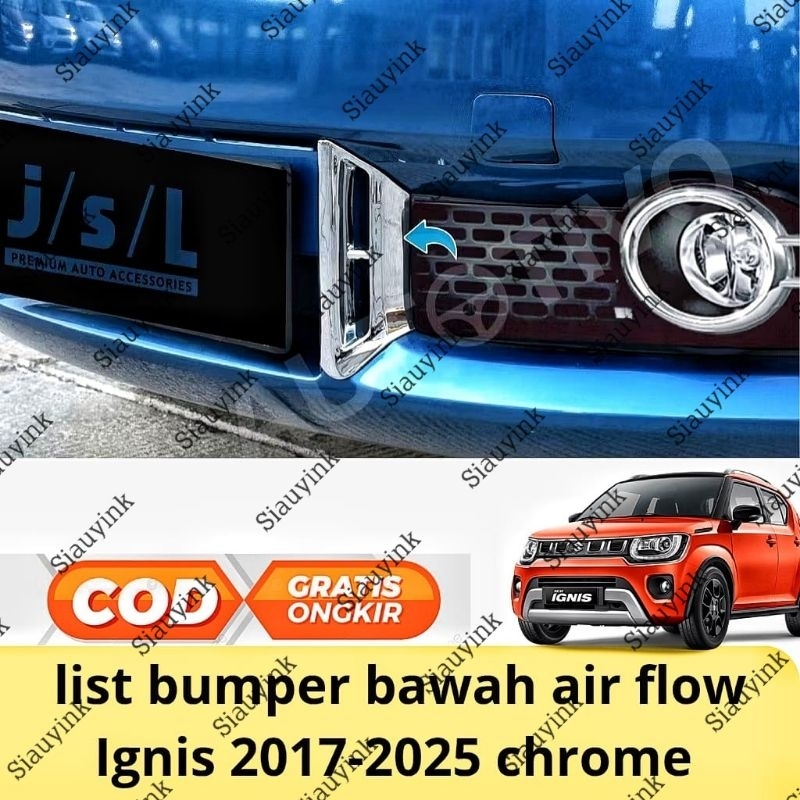 Lower bumper list Air Flow Ignis 2017 2020 2021 2023 2025 chrome ...