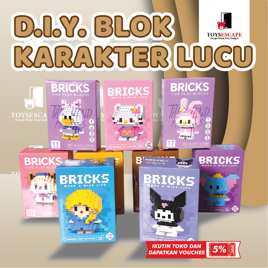 DIY FUNNY CHARACTER BLOCKS/CHARACTER BLOCKS/NANO BLOCKS/STACK BALOK ...