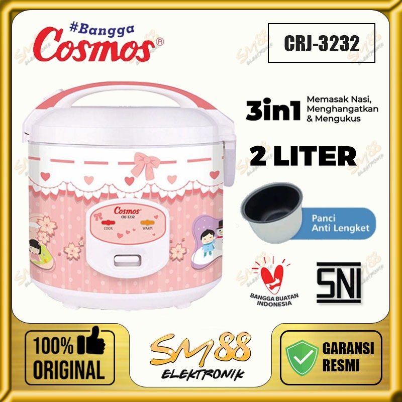 COSMOS CRJ-3232 Rice Cooker / Magic Com 2 Liter 3in1 Original Official ...
