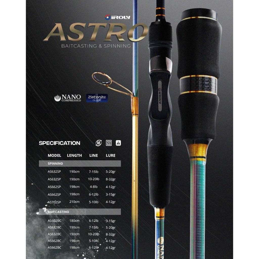 Rod / Rod IROLY ASTRO SOLID CARBON NANO COMPRESSED | Shopee Malaysia