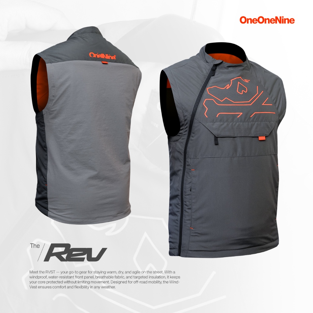 Oneonenine Ksr Vest Windproof The Rev Gray - Windproof Vest | Shopee ...