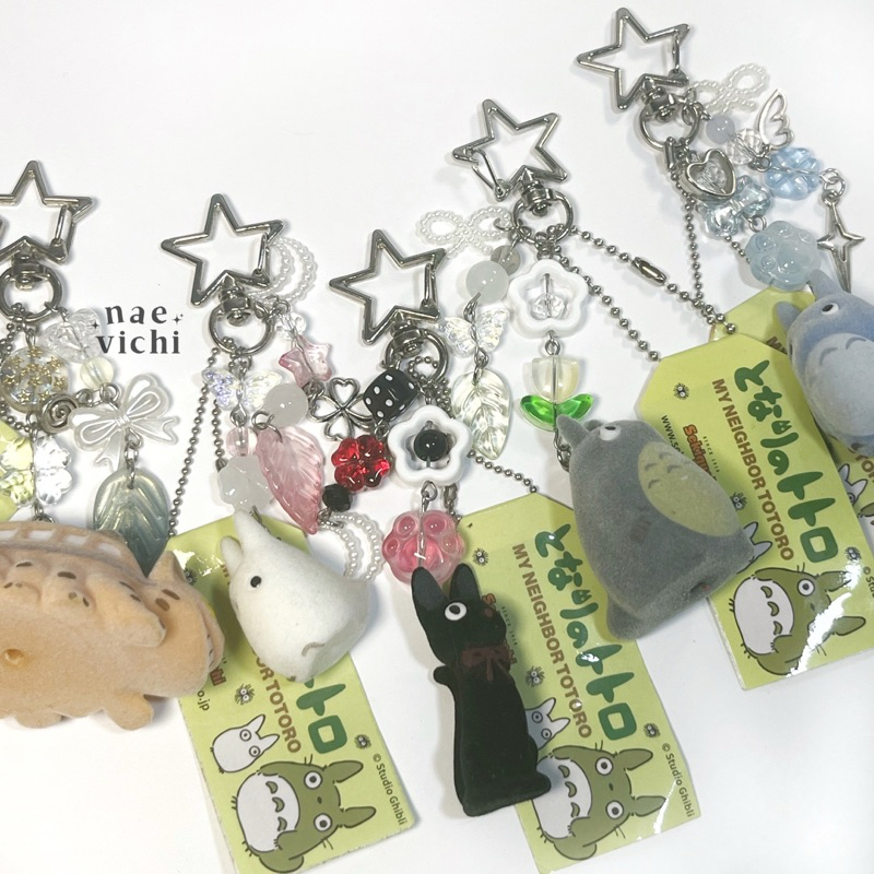 GANTUNGAN Studio ghibli trinkets collection。 | Totoro jiji cat keychain ...