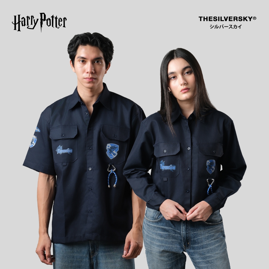 KEMEJA Thesilversky Ravenclaw Navy Workshirt | Harry Potter Official ...