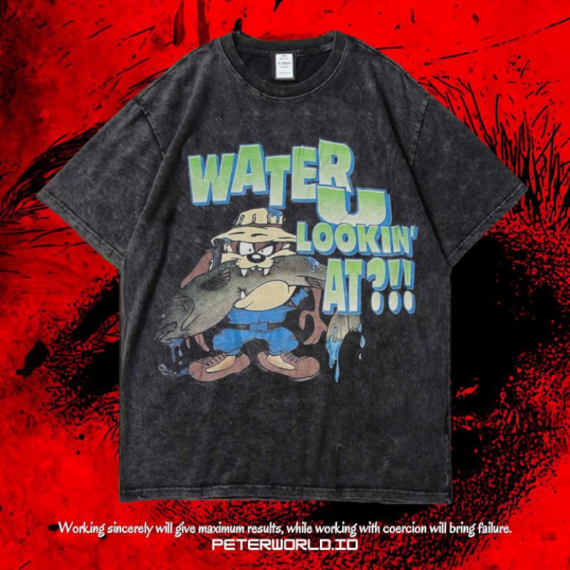 PETERWORLD "TAZ MANIA" KAOS OVERSIZED / KAOS WASH / STONE WASH ...