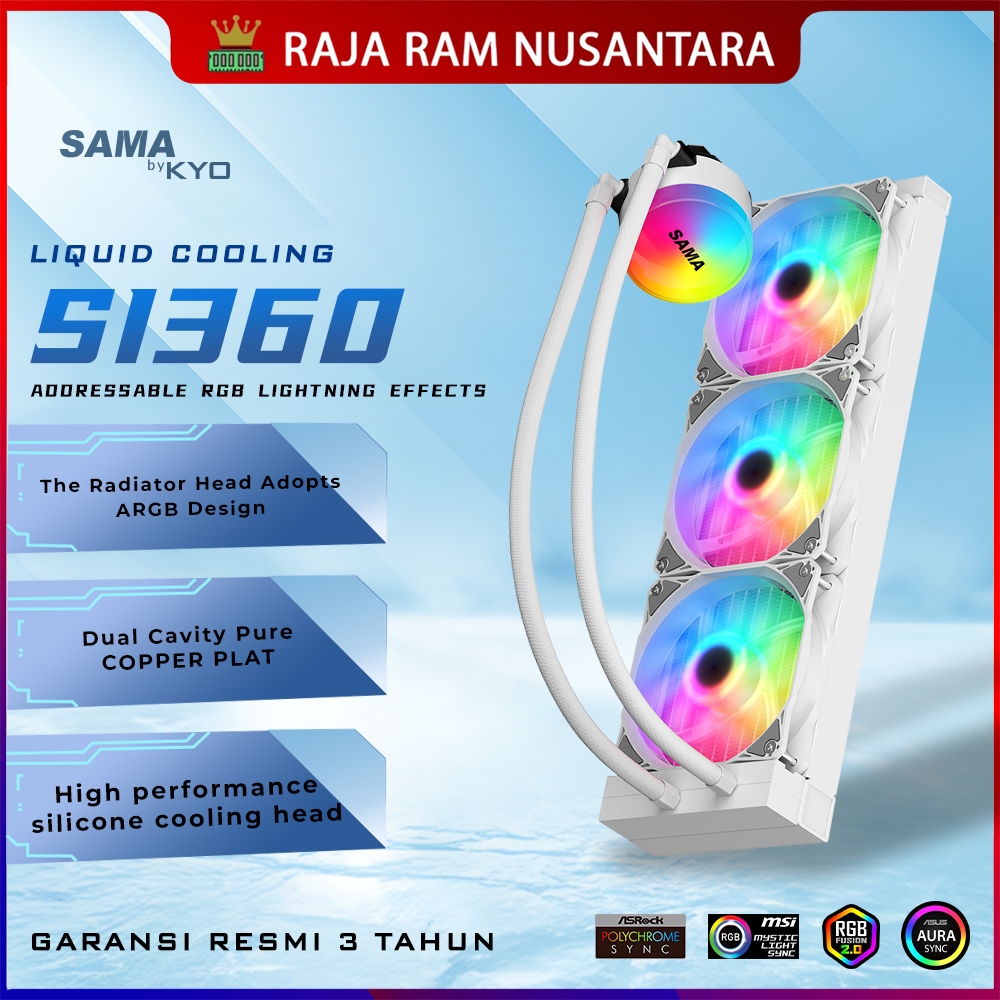 KYO SAMA SI360 WHITE FRGB AIO Liquid Cooling 360mm AIO 360 OFFICIAL ...