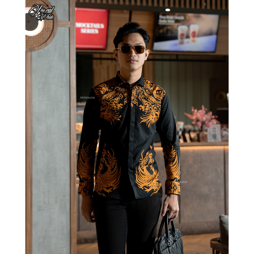 MENSBATIK - Nakheswara - men's batik - - slimfit batik - long sleeve ...