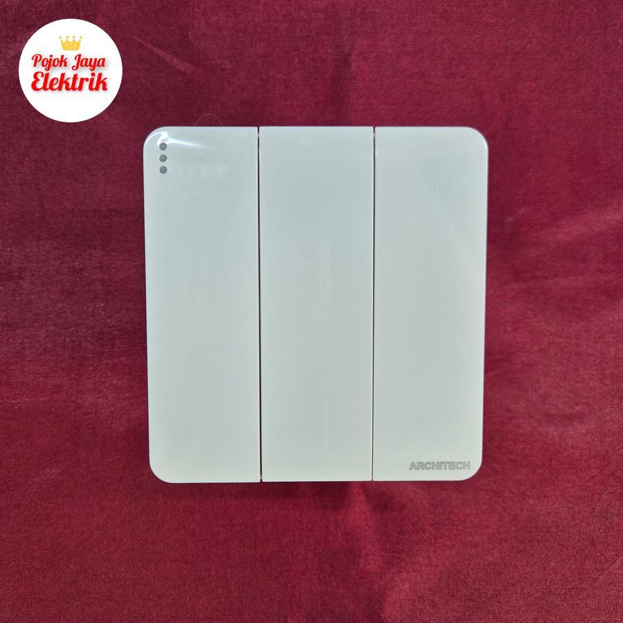 A63-K03A-WH Triple Switch 3 Gang 1 Way Switch Infinity White Architech ...