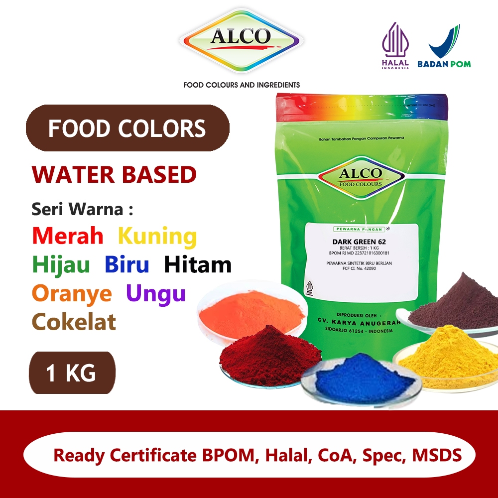 ALCO Water Based Soluble Powder Cake Drink Food Coloring mixing color 1 ...